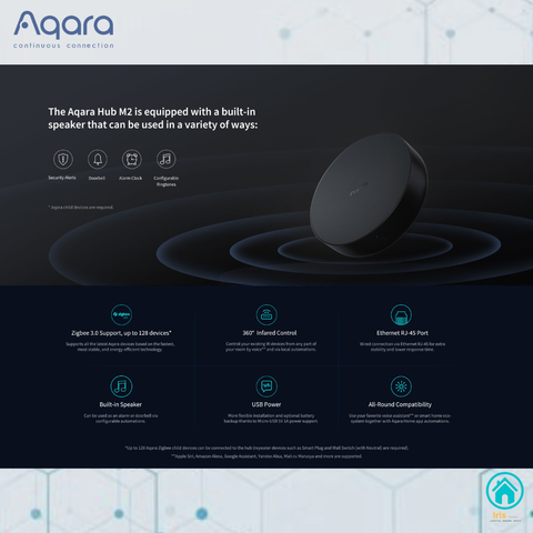 Aqara Gateway M2 Hub Global Version Support ZigBee 3.0/ 2.4Ghz WiFi 360 ...