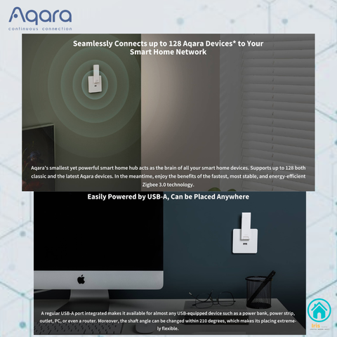 Aqara Smart Home Gateway Aqara E1 Hub Connect Zigbee 3.0 / 2.4Ghz WIFI ...