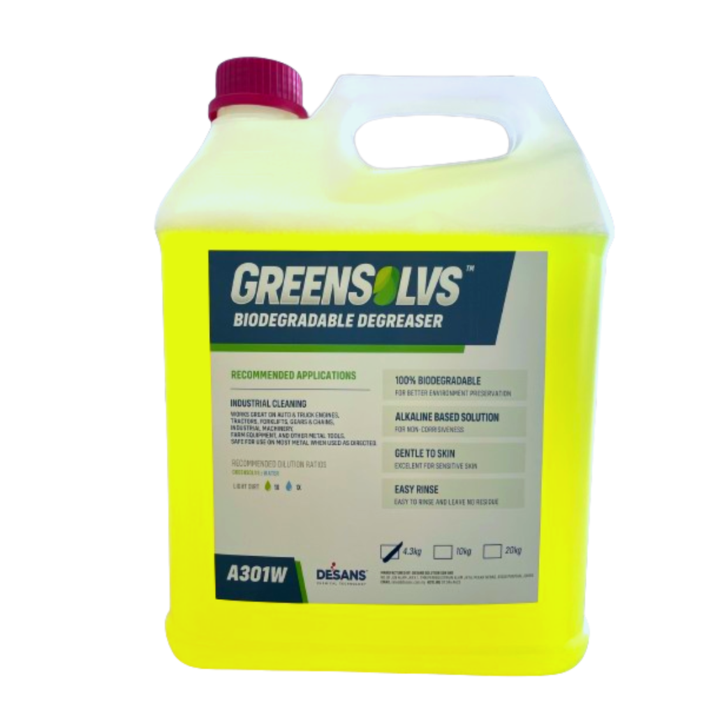 Biodegradable Degreaser GreenSolvs A301W - 4.3 Kg – Desans Solutions