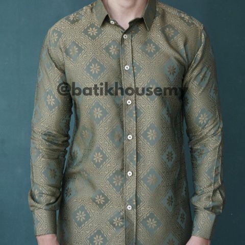 Kemeja Batik Malaysia Long Sleeve KOLEKSI SONGKET BUNGA BINTANG V2 ...