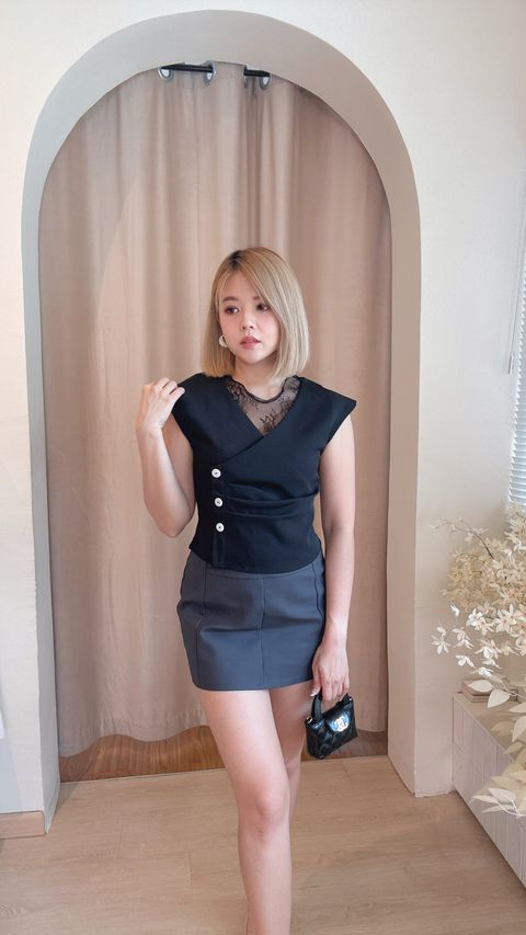 2299 OL Mix Lace Top – Angel Dress