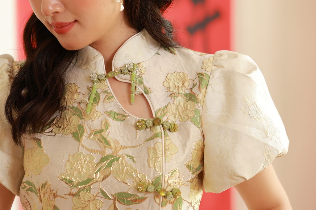 28101 柔锦相依 AD Soft Brocade Harmony Qipao – Angel Dress