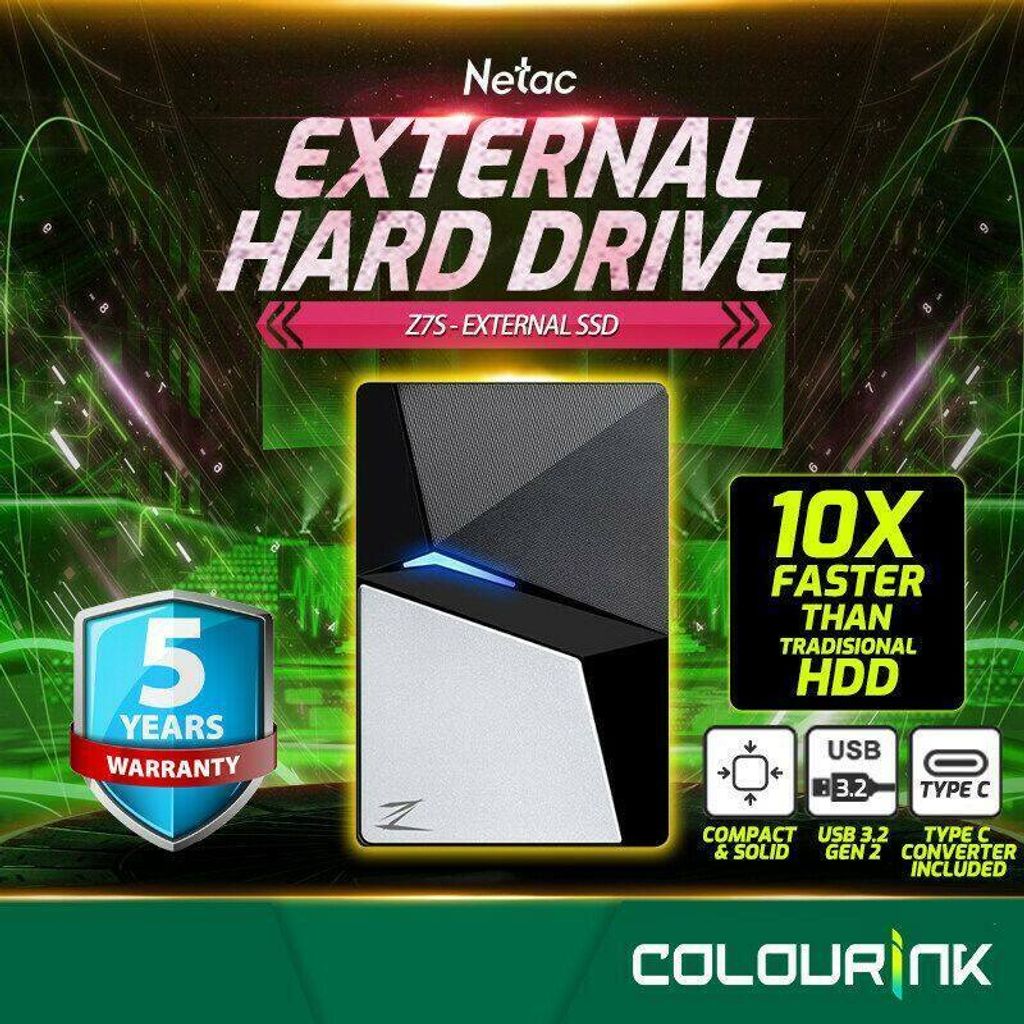 Netac Z7S 240GB 480GB 960GB External SSD Portable Solid State Drive PS4 ...