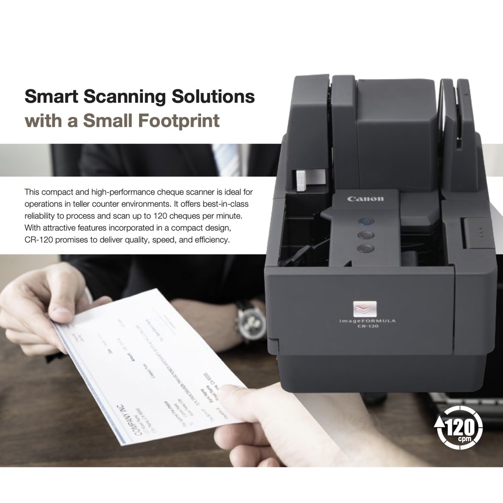 Canon imageFORMULA CR-120 / 120UV Cheque Reader – Simplex Marketing