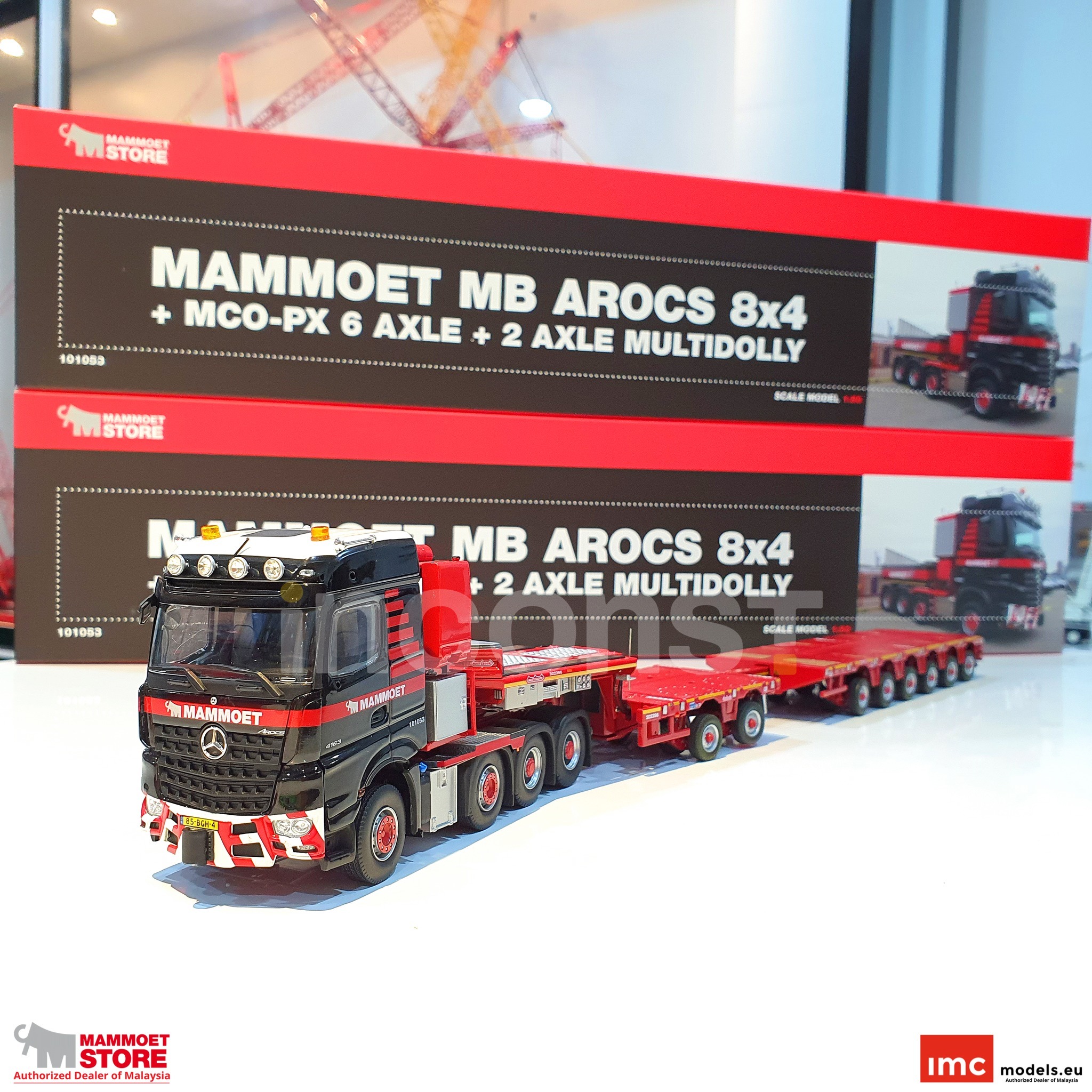 MAMMOET MB AROCS 8X4 + MCO-PX 6 AXLE WITH 2 AXLE MULTIDOLLY – Inconst