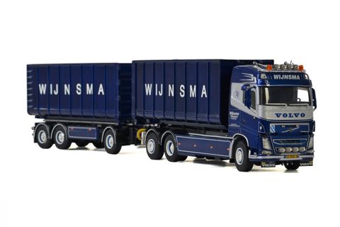 WIJNSMA CONTAINERTRANSPORT; VOLVO FH 4 GLOBETROTTER 6X2 TAG AXLE HOOK ...