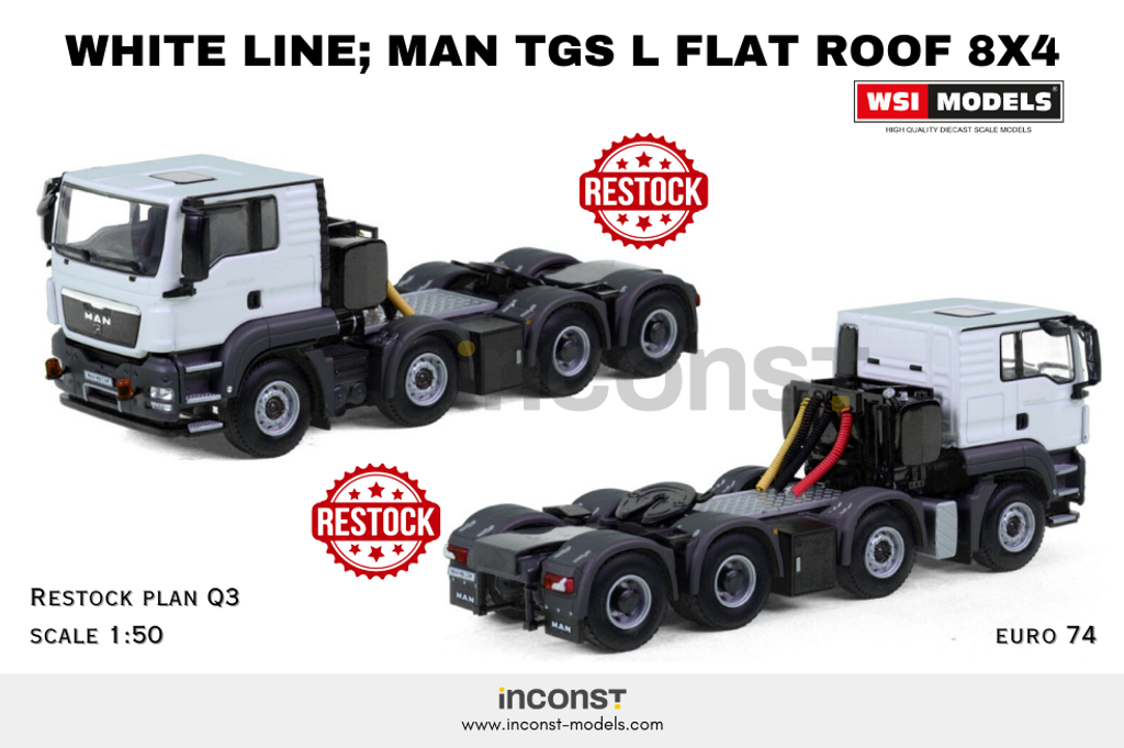 WHITE LINE; MAN TGS L FLAT ROOF 8X4 – Inconst