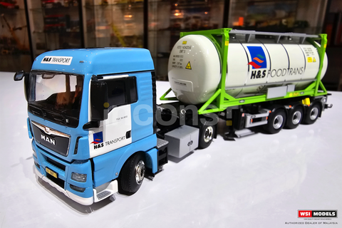 H&S TRANSPORT; MAN TGX XLX EURO 6 CONTAINER TRAILER - 3 AXLE + 20 FT ...