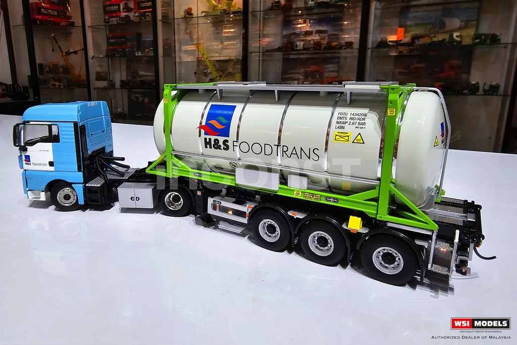 H&S TRANSPORT; MAN TGX XLX EURO 6 CONTAINER TRAILER - 3 AXLE + 20 FT ...