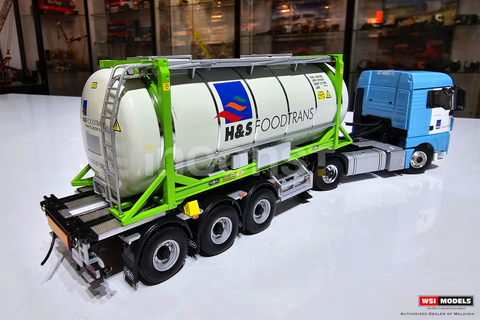 H&S TRANSPORT; MAN TGX XLX EURO 6 CONTAINER TRAILER - 3 AXLE + 20 FT ...