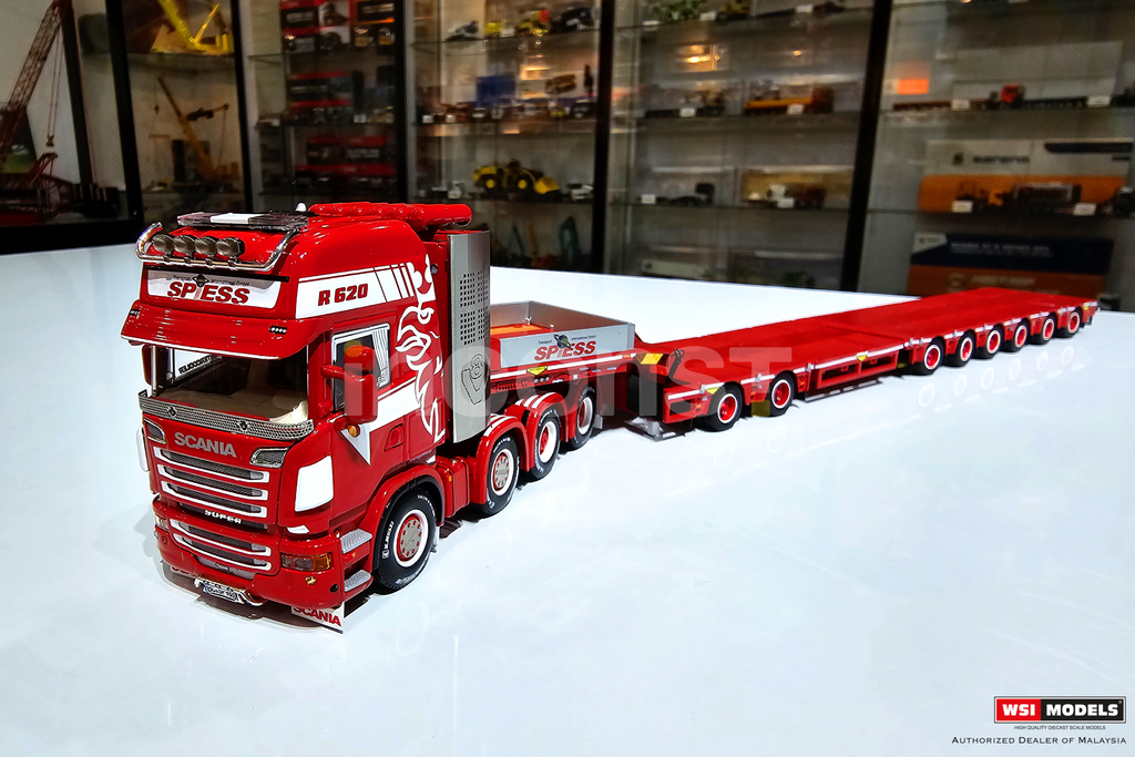 SPIESS; SCANIA STREAMLINE TOPLINE 8X4 BROSHUIS SL 100 TONNER WITH 2 ...