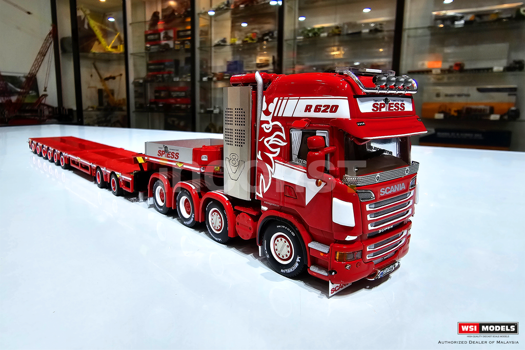 SPIESS; SCANIA STREAMLINE TOPLINE 8X4 BROSHUIS SL 100 TONNER WITH 2 ...