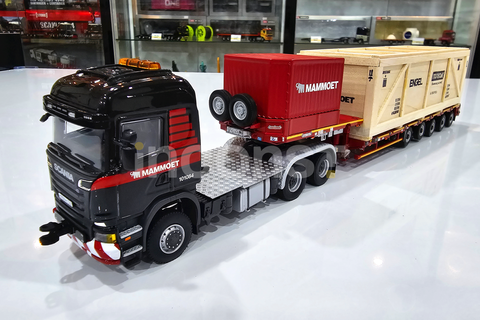 MAMMOET SCANIA R6 HIGHLINE 6X6 + 5 AXLE LOW LOADER + WOODEN BOX – Inconst