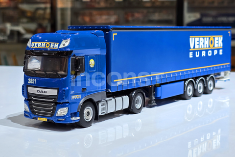 VERHOEK; DAF XF SUPER SPACE CAB 4X2 CURTAINSIDE / TAUTLINER TRAILER - 3 ...