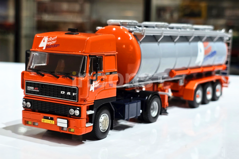 ALBERT KEIJZER; DAF 3300 SPACE CAB 4X2 CHROME TANK TRAILER - 3 AXLE ...