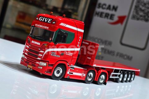 Give; SCANIA S HIGHLINE CS20H 6X2 TAG AXLE FLATBED TRAILER - 4 AXLE ...