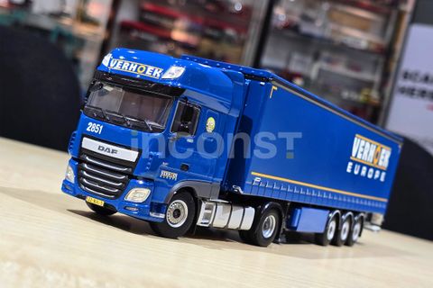 VERHOEK; DAF XF SUPER SPACE CAB 4X2 CURTAINSIDE / TAUTLINER TRAILER - 3 ...