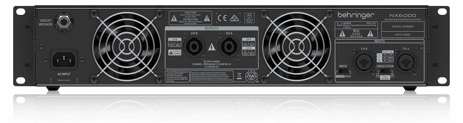 BEHRINGER NX-6000 - Ultra-Lightweight 6000-Watt Class-D Power Amplifier ...