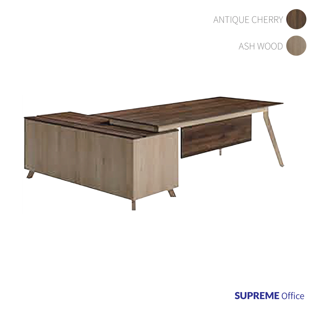 PX-7 Director Table with Side Cabinet – Supreme Office Furniture System