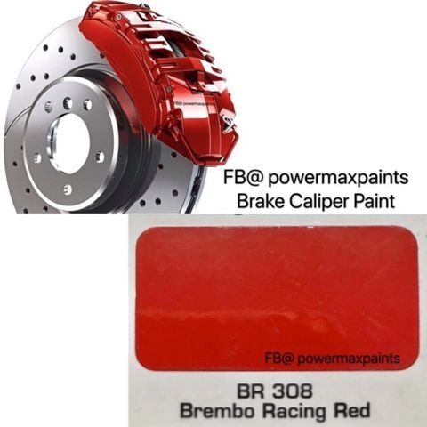 FORCE BR308 BREMBO RACING RED 4:1 BRAKE CALIPER PAINT With HARDENER ...