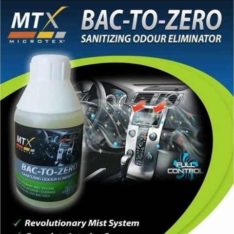 MTX BAC TO ZERO CAR INTERIOR SANITIZER & ODOUR ELIMINATOR SOLUTION ...