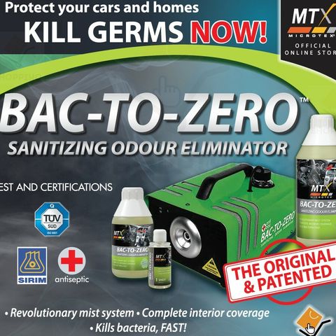 MTX BAC TO ZERO SANITIZING MACHINE - ALL NEW 950 (BONUS : FREE 1BOTTLE ...