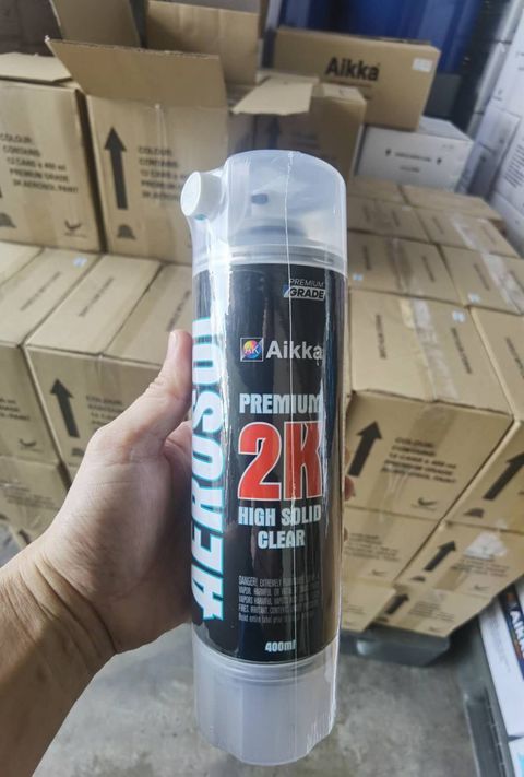AIKKA PREMIUM HIGH SOLID 2K CLEAR AEROSOL – POWER MAX PAINTS SDN. BHD.