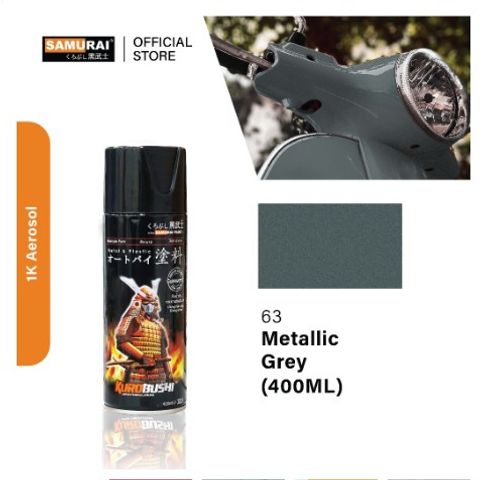 SAMURAI METALLIC COLOUR SPRAY TIN - 39 SPARKLING SILVER / 63 METALLIC ...