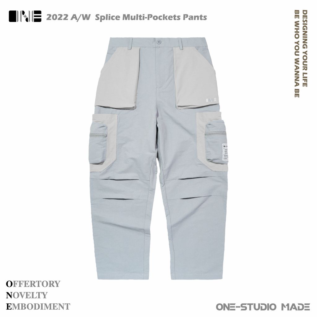 2022 A/W Splice Multi-Pockets Pants – ONE-STUDIO