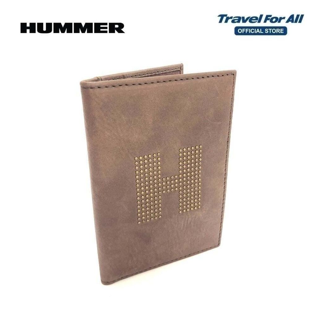 HUMMER Dark Brown Leather Passport Holder – Travel For All