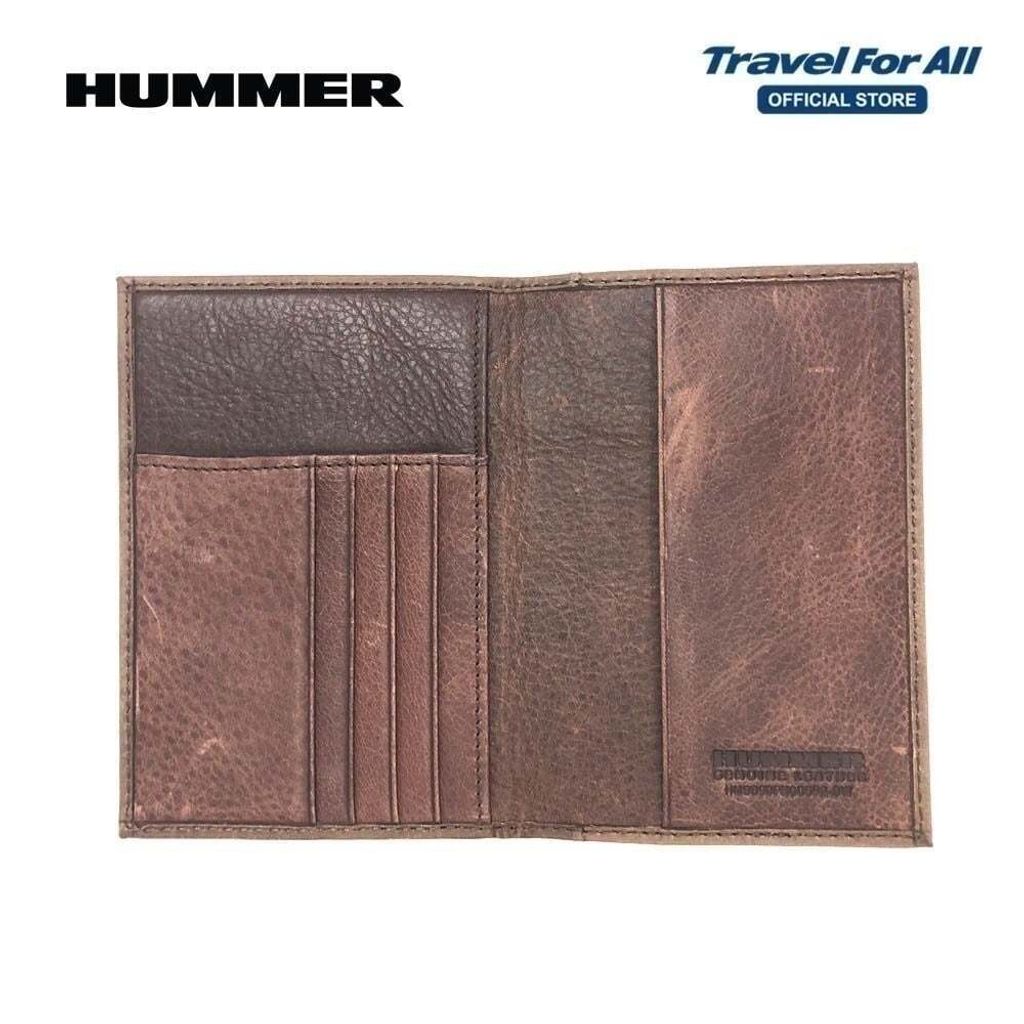 HUMMER Dark Brown Leather Passport Holder – Travel For All