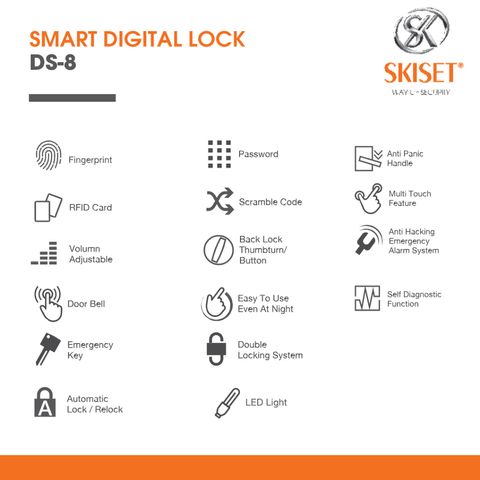 DS-8 Smart Digital Lock – Gogges Hardware Sdn Bhd