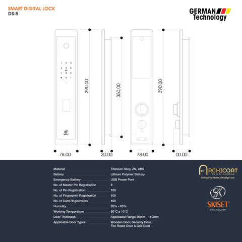 DS-5 Digital Door Lock – Archicoat