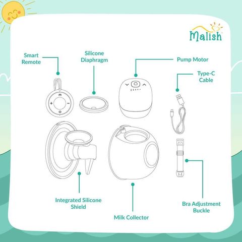 MALISH UNICA HANDSFREE BREAST PUMP – Little One & Mommy Shop (Love To Pump)
