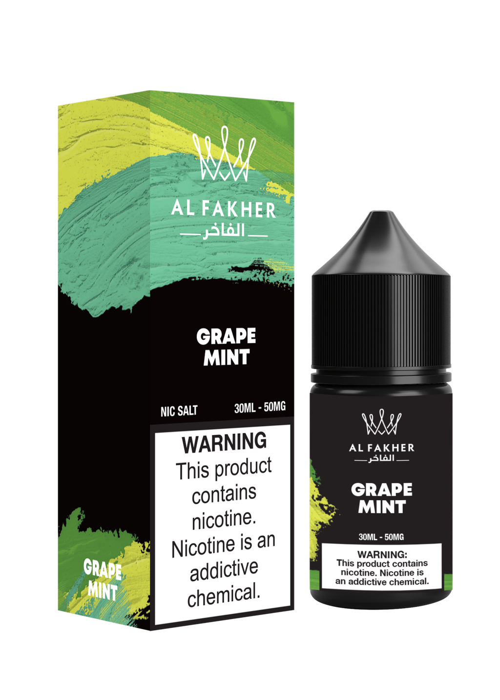 E-LIQUIDS 30ML 50MG GRAPE MINT – ALFAKHER CROWN BAR