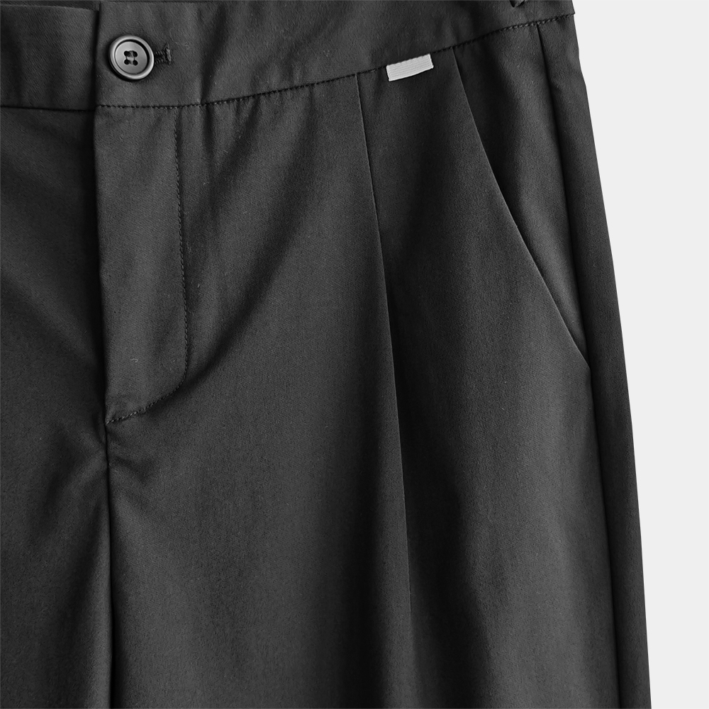 Men Straight Cut Long Pants - Black - HSL510434 – HI STYLE