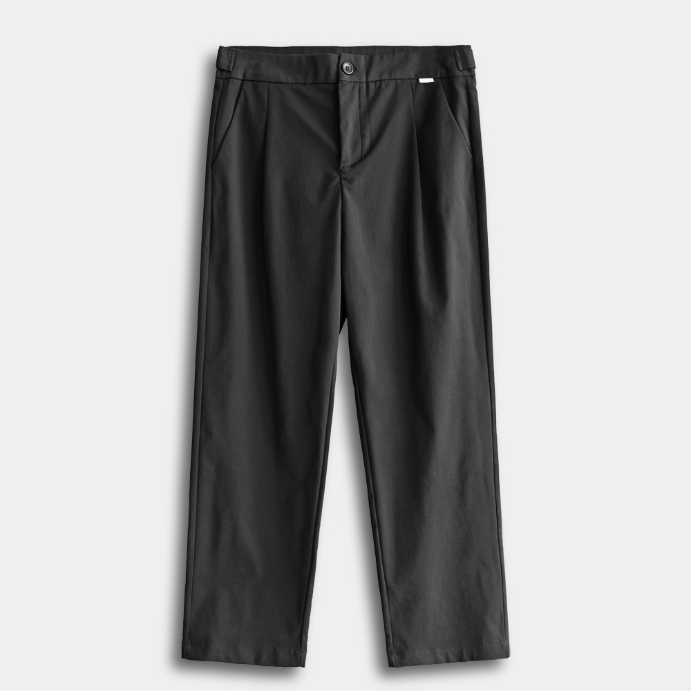 Men Straight Cut Long Pants - Black - HSL510434 – HI STYLE