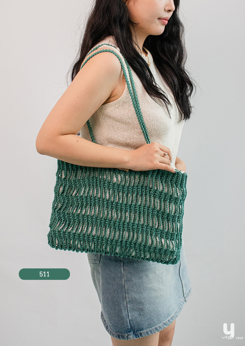 【Yarn-a材料包】Lire Square Net Bag 長方形網袋 – Gusta.handicraft