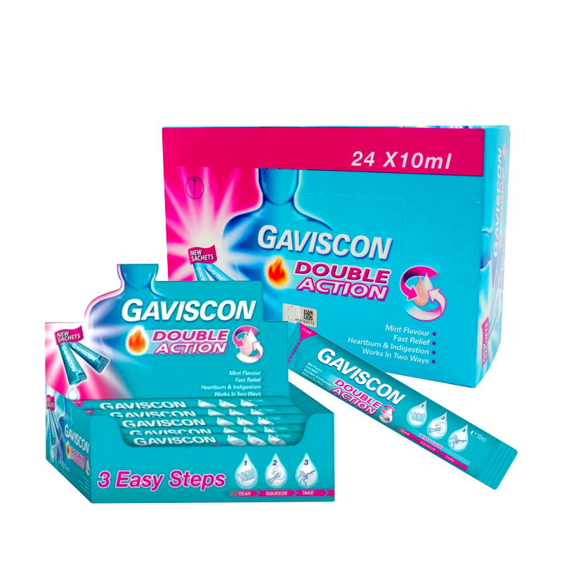Gaviscon Double Action/Liquid Sachets (24x10ml) – Poh Wah Trading ...