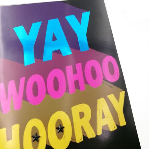 Yay Woohoo Hooray Card – OMG Store - Personalised Gifts, Stationery ...
