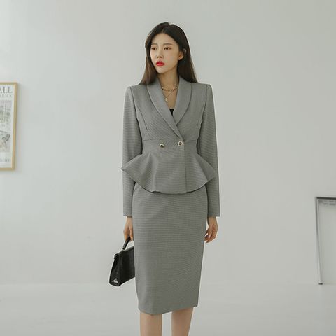 HOUNDSTOOTH TWO PIECE SET WEAR OOTD18083 – OOTD MALAYSIA