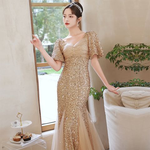 GOLD MERMAID GOWN OOTD20203 – OOTD MALAYSIA