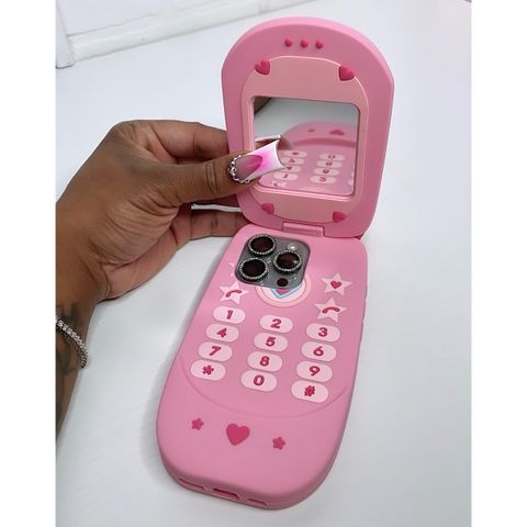 Pink Mirror flip phone – She’s Sparkling
