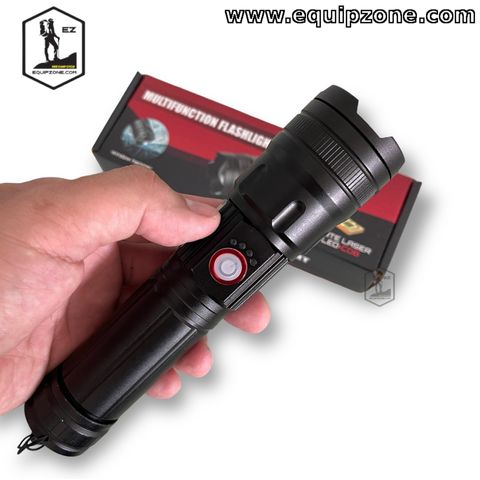 AGS Multifunctinal Flashlight with Extra Long Runtime Power and Zoom ...