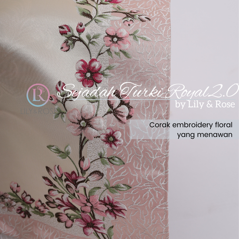 Sejadah Turki Royal LR2.0, Sejadah Embroidery Satin, Sejadah Hantaran ...