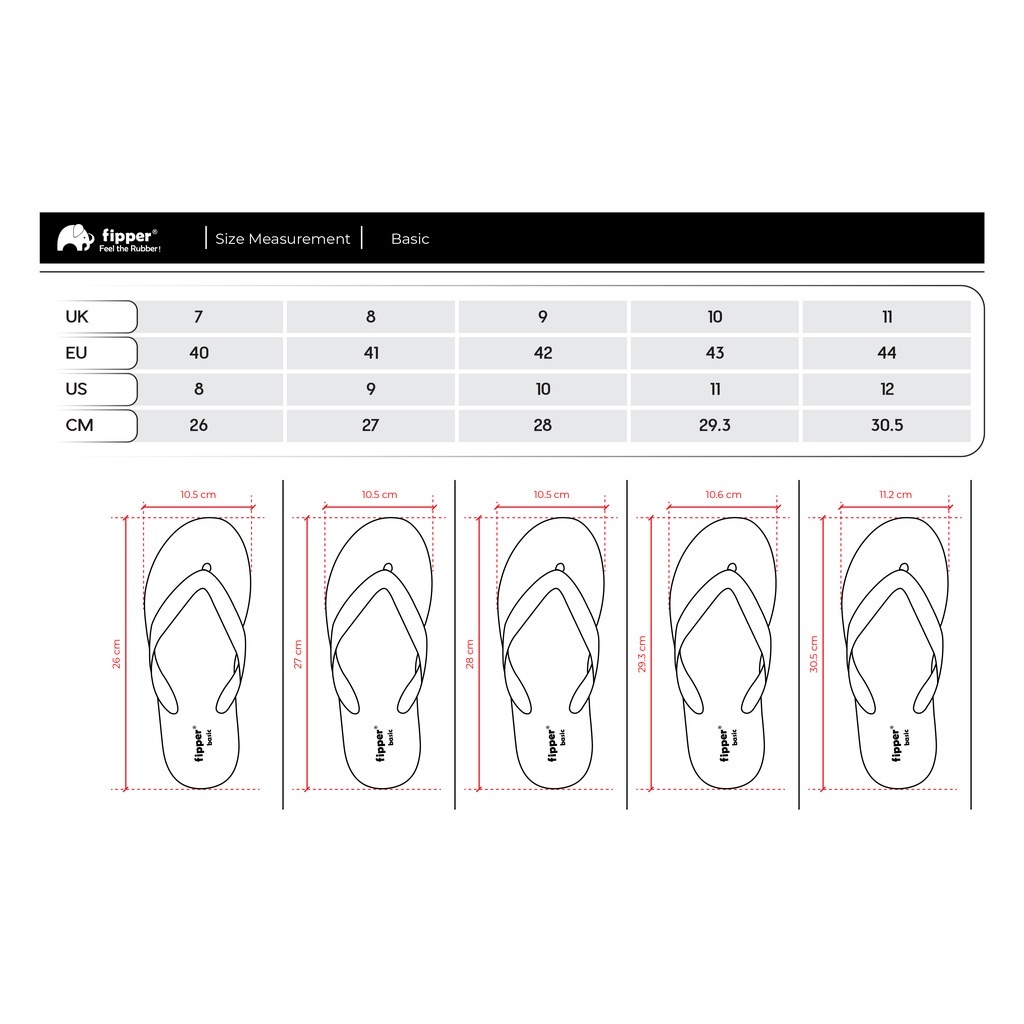 Fipper Slipper Basic M Rubber for Men in Red (Dark) – Fipper Official Store