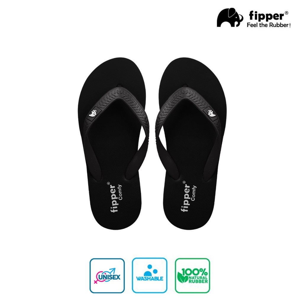 Fipper Slipper Comfy Rubber for Men in Black – Fipper Official Store