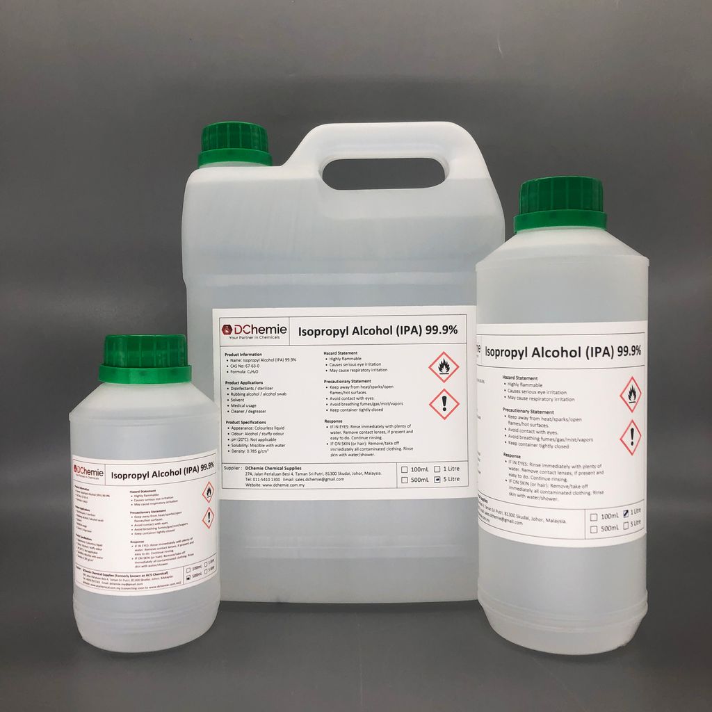 Isopropyl Alcohol IPA 99.9% – DChemie Malaysia Isopropyl Alcohol IPA 99.9% – DChemie Malaysia