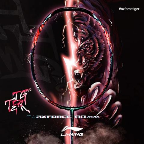 LI-NING ORIGINAL BADMINTON RACKET AXFORCE 90 MAX TIGER – AK SPORTS
