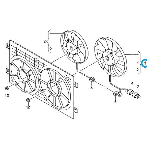 VW GOLF MK6 JETTA PASSAT SCIROCCO RADIATOR FAN MOTOR SET – TKC AUTO TRADING